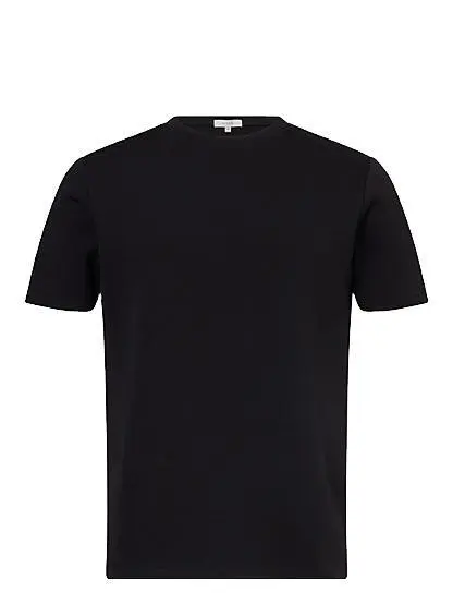 ARNE Essential Luxe Crewneck Stretch-cotton Blend T-shirt - Black