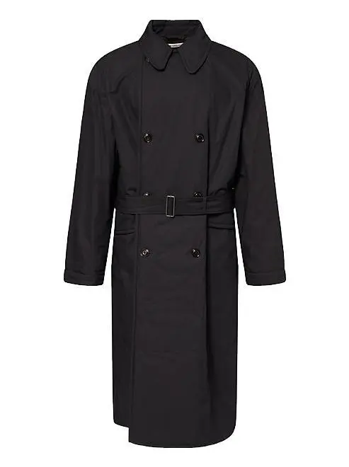 Our Legacy Duvet Belted Cotton-blend Trench Coat - Black
