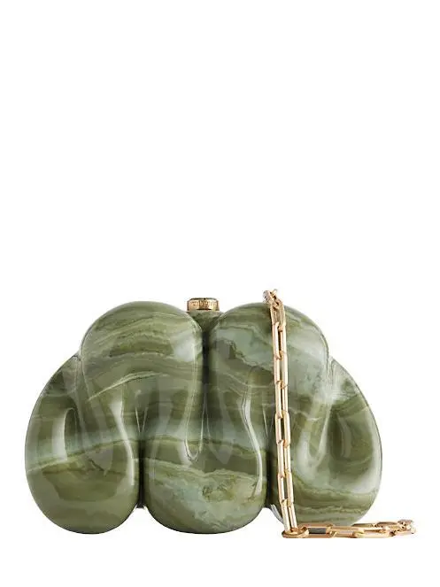Cult Gaia Squiggle Acrylic Clutch - Rosemary Multi