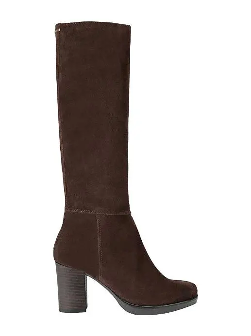 Carvela Heeled Knee-high Suede Boots - Brown