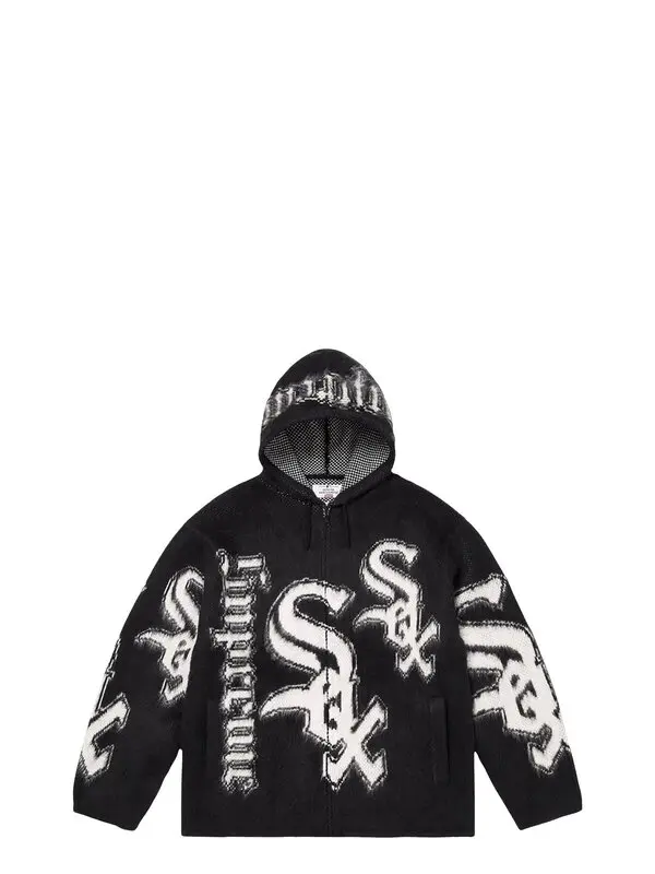 Supreme X Chicago White Sox Zip Up Hooded Sweater - Black