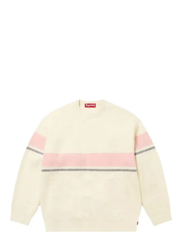 Supreme Brushed Stripe Sweater - Cream