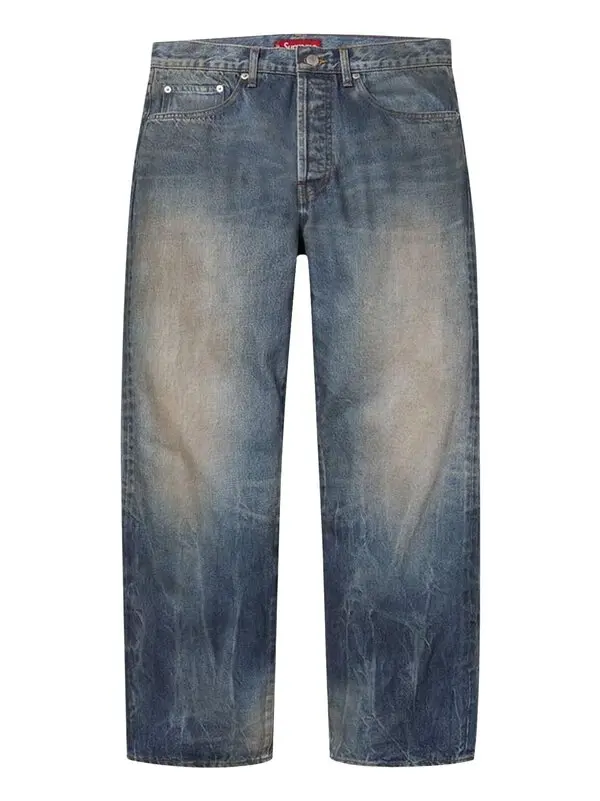Supreme Distressed Loose Fit Selvedge Jean - Blue
