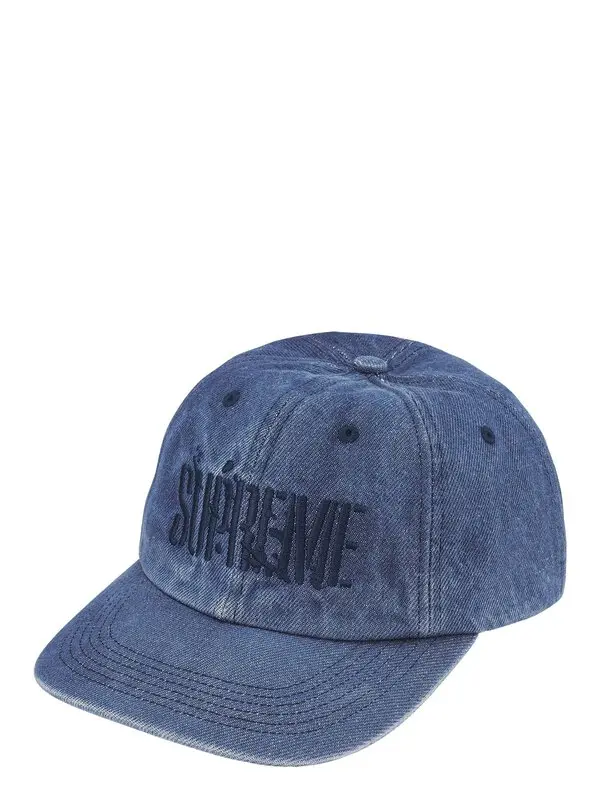 Supreme Splatter 6-panel Denim Hat - Blue