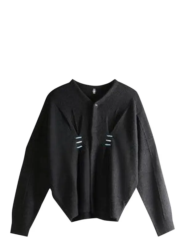 ADER ERROR Round Neck Cardigan - Black