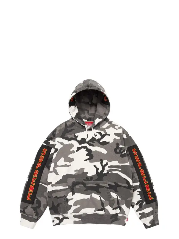 Supreme Woven Patches Hooded Sweatshirt - White