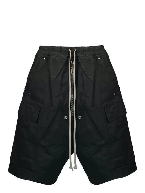 Rick Owens Cargobela Wax Shorts - Black