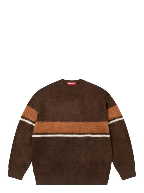 Supreme Brushed Stripe Sweater - Brown