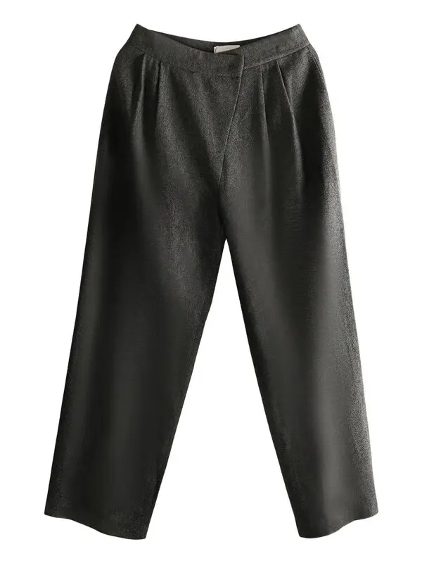 AMOMENTO Wool Wrap Pants - Brown