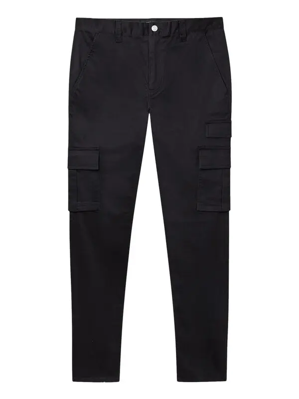 PURPLE BRAND Twill Cargo Pant - Black