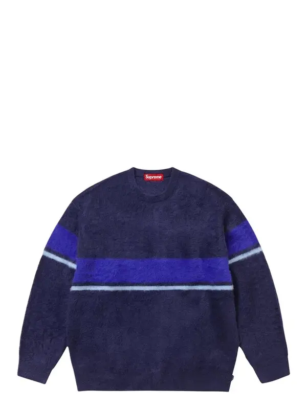 Supreme Brushed Stripe Sweater - Blue