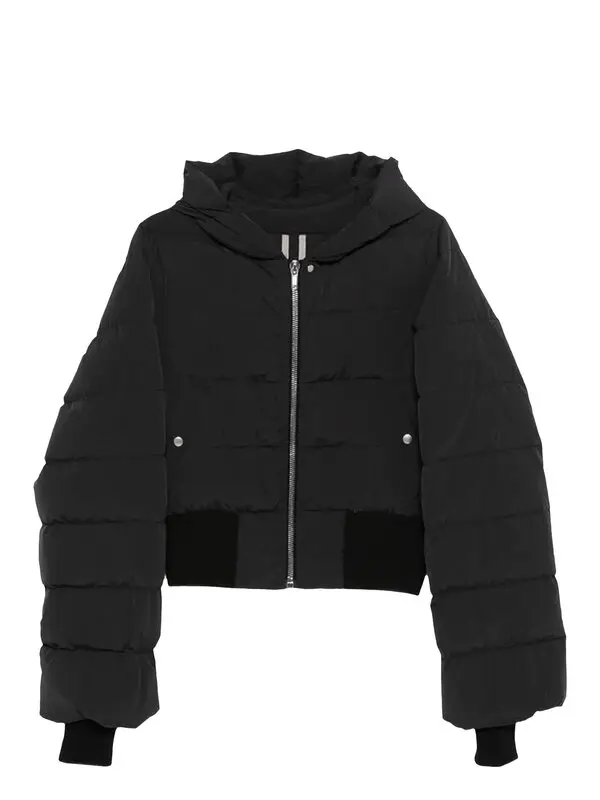 Rick Owens Quilted Hooded Jacket - Black