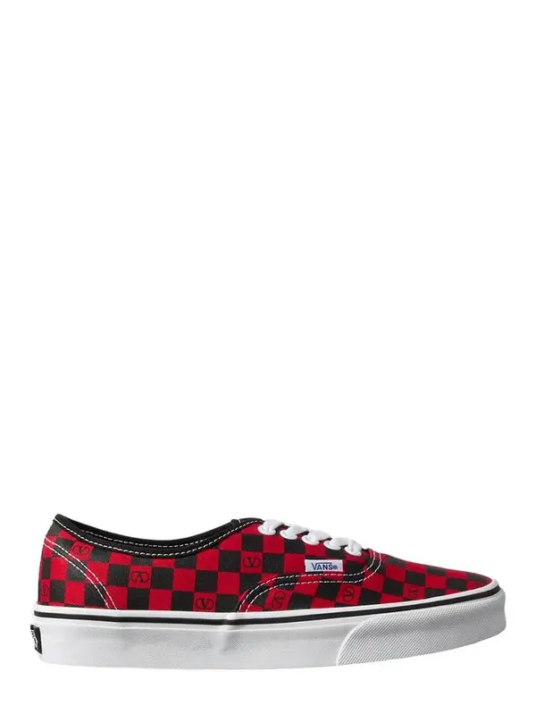 VANS Valentino Garavani X Authentic Checkerboard Sneakers - Red