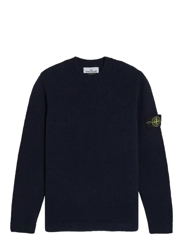 Stone Island Wool-nylon Knit Crewneck - Blue