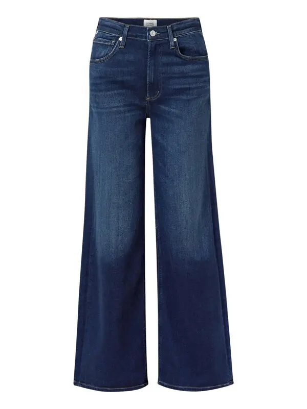 Citizens Of Humanity Lyra Long Mid-rise Wide-leg Jeans - Blue