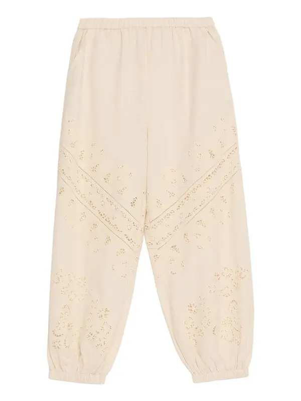 Sea Shanna Lace Loose-fit Pants - Cream