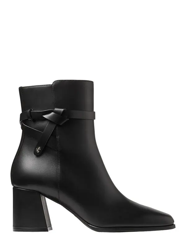 JIMMY CHOO Lawton 65 Calf Leather Ankle Boots - Black