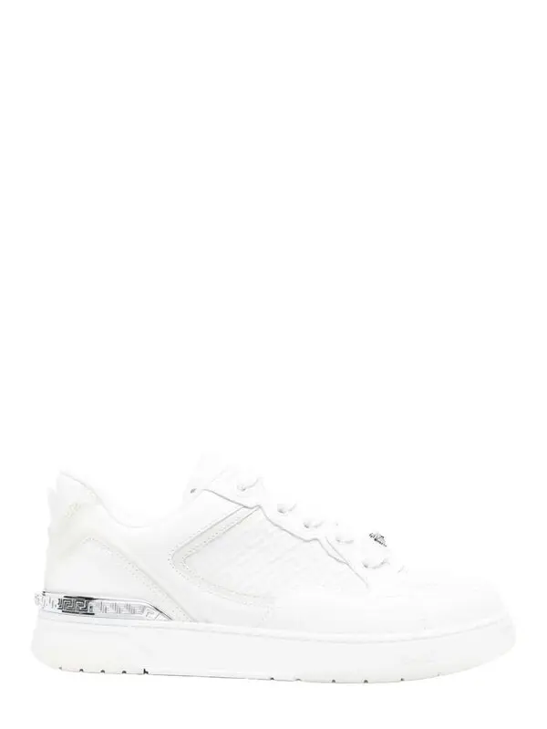 Versace Embossed Logo Sneakers - White