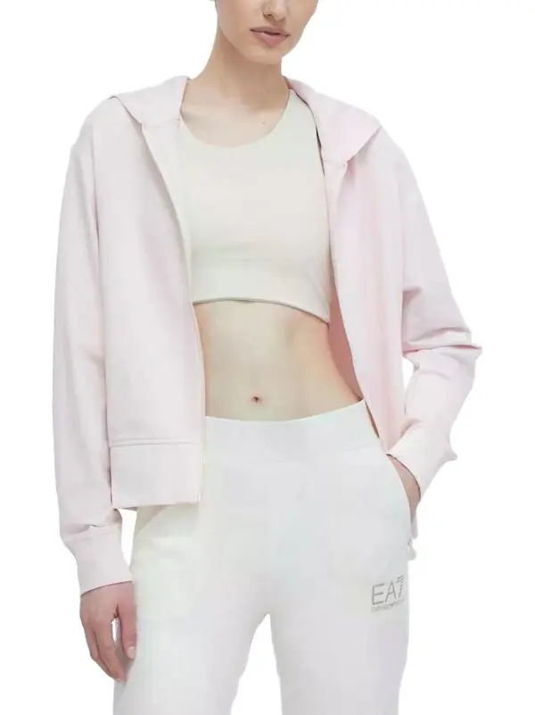 Emporio Armani Jersey Zip-up Hoodie - Pink