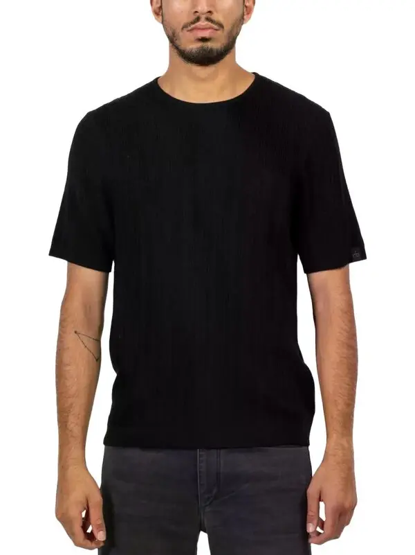 Rag & Bone Ribbed Short-sleeve T-shirt - Black