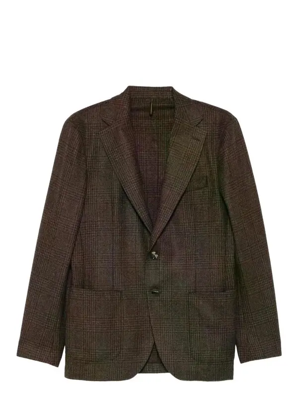 DELL'OGLIO Single-breasted Blazer - Brown
