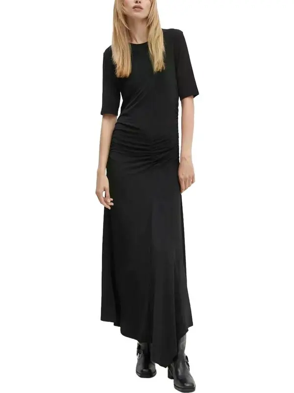 GESTUZ Mailygz Short-sleeve Maxi Dress - Black
