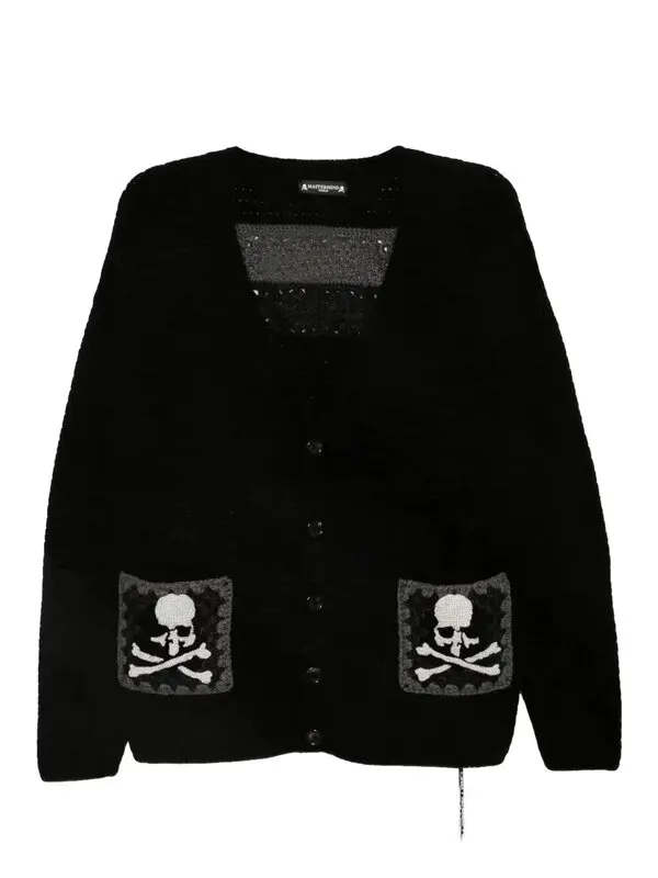 MASTERMIND WORLD Hand-knitted Cardigan - Black