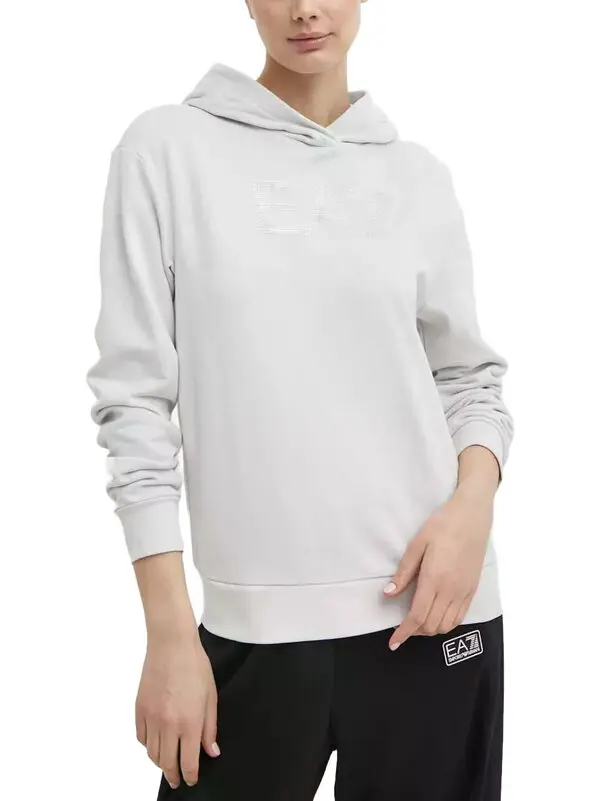 Emporio Armani Logo-embellished Hoodie - Neutrals