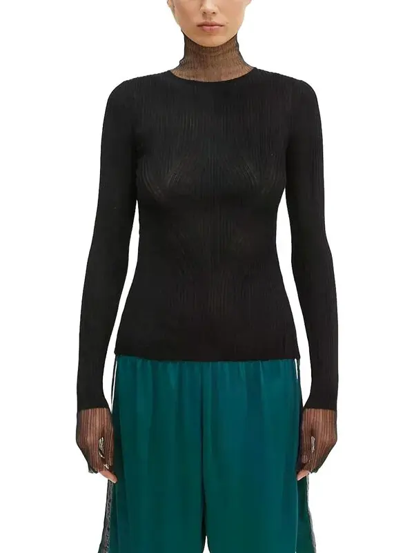 Sportmax Ribbed Knit Top - Black