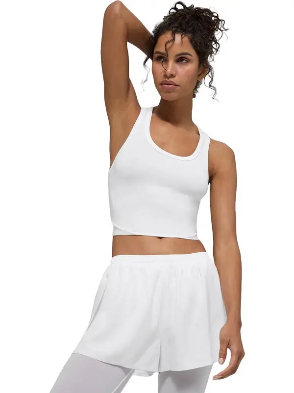 Alo Yoga Mesh Front Runner Tank Top - White