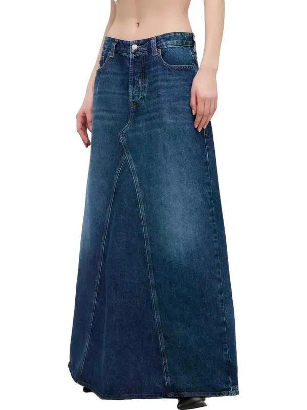 DIESEL® Panelled Maxi Skirt - Blue