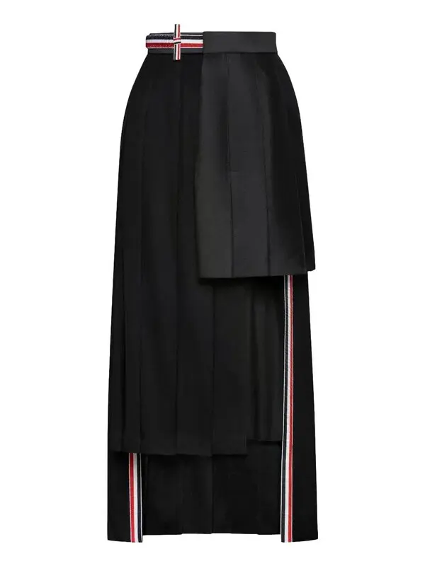 Thom Browne Panelled Maxi Skirt - Black