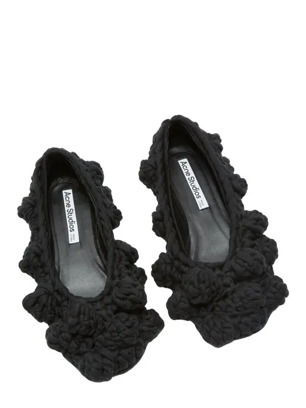 Acne Studios Knit Ballerina Flats - Black