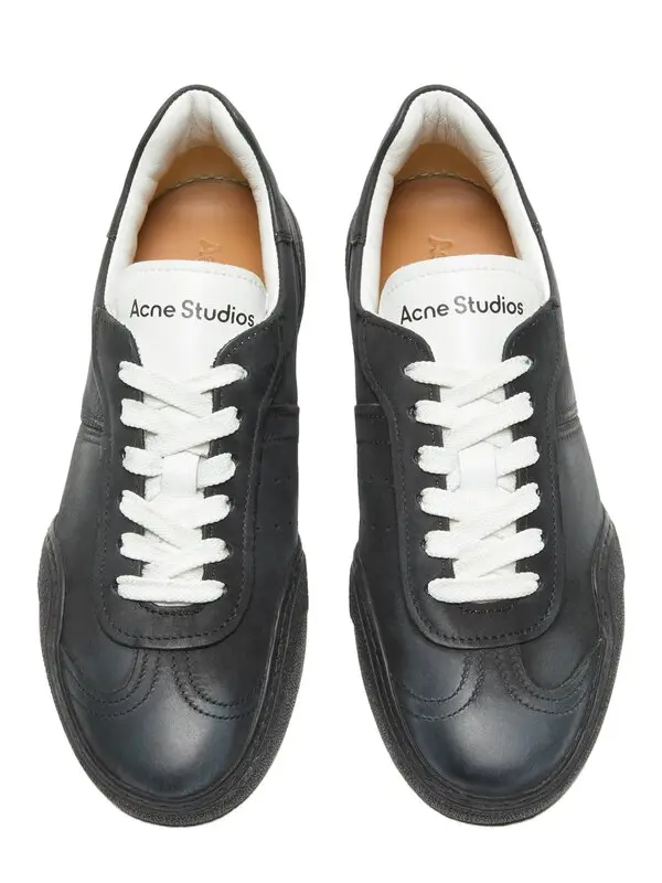 Acne Studios Lace-up Leather Sneakers - Black