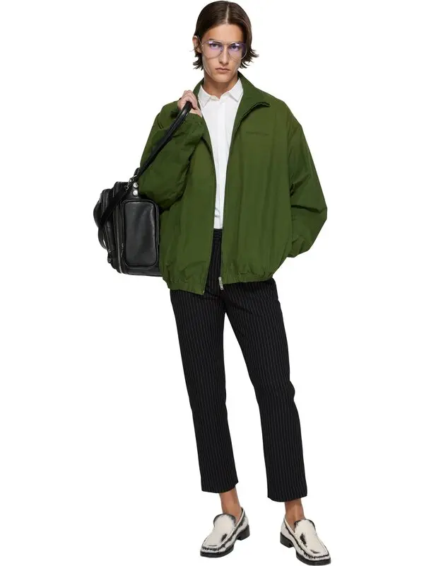 Acne Studios Logo Zipper Jacket - Forest Green