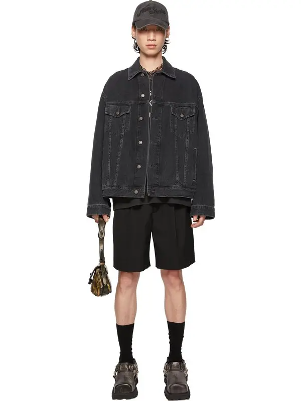 Acne Studios Relaxed Fit Denim Jacket - Black