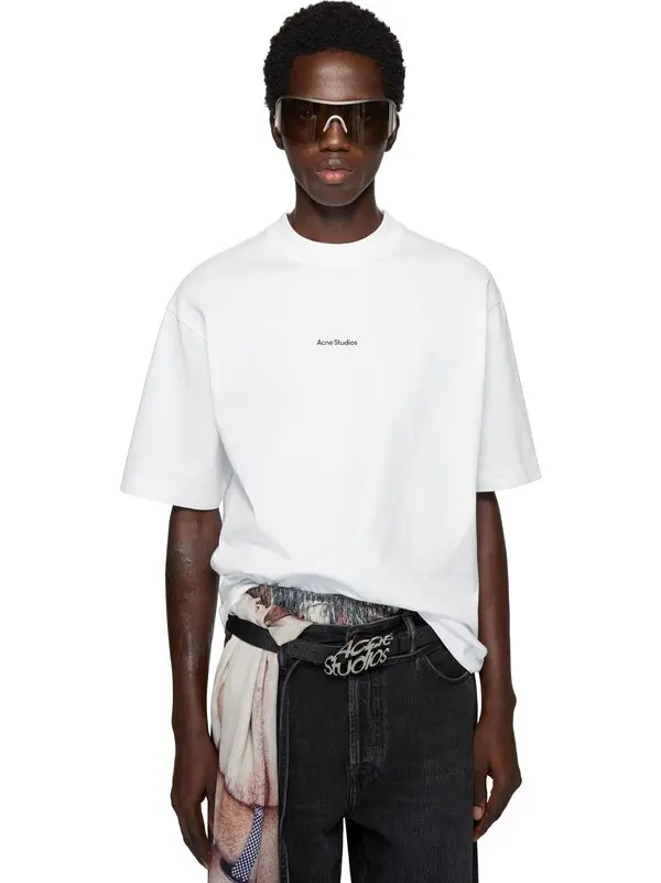 Acne Studios Logo T-shirt - Optic White