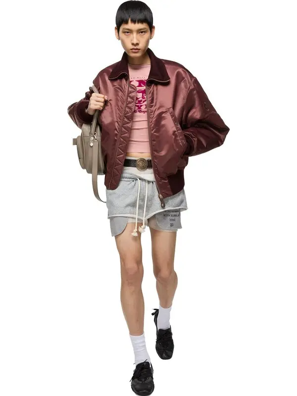 Acne Studios Technical Bomber Jacket - Burgundy