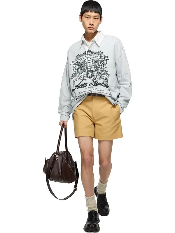 Acne Studios Satin Shorts - Sand Beige