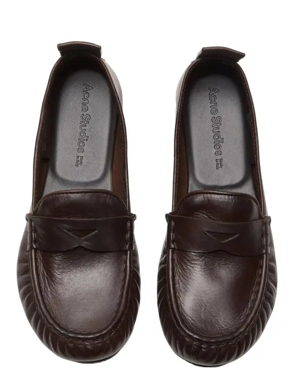 Acne Studios Leather Loafers - Dark Brown