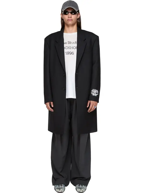 Acne Studios Single-breasted Wool Coat - Black
