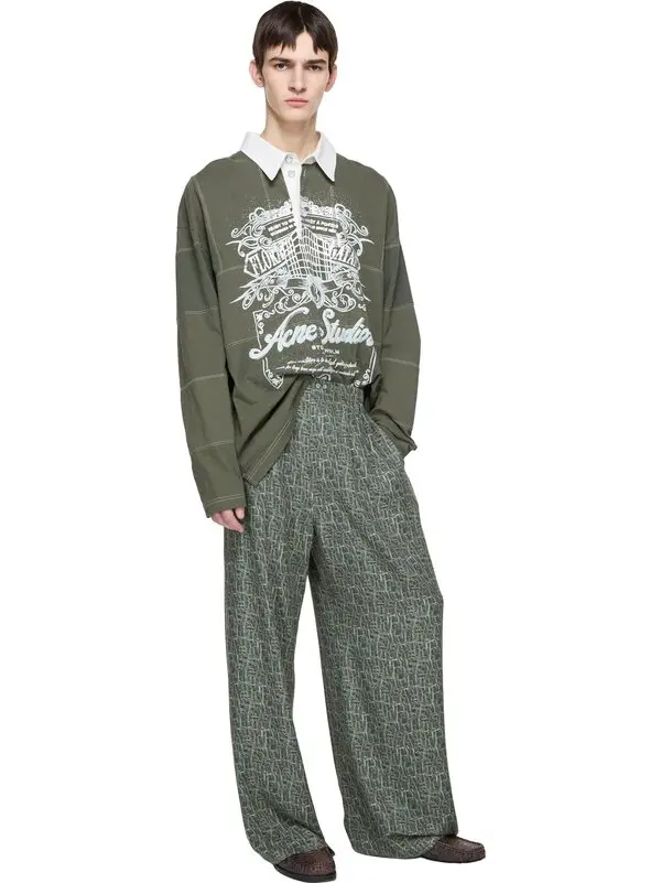 Acne Studios Monogram Trousers - Blue Multi