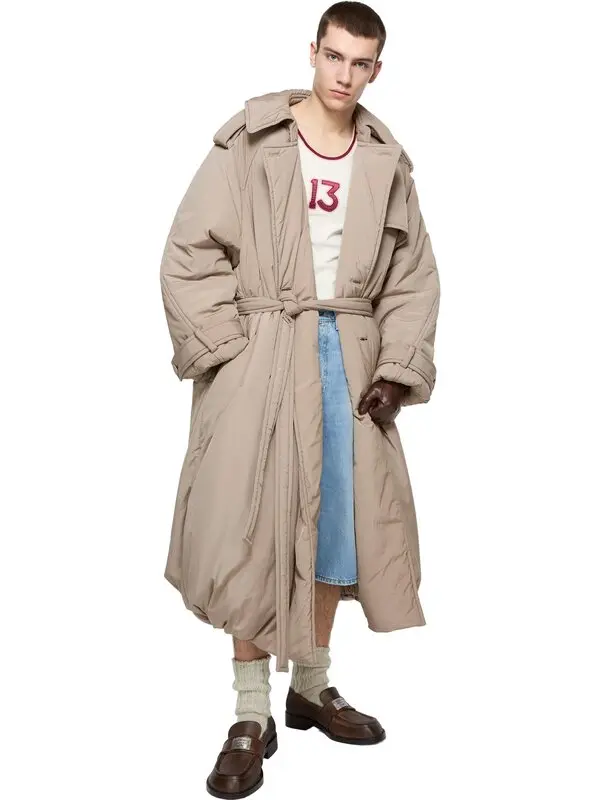 Acne Studios Technical Trench Coat - Almond Brown