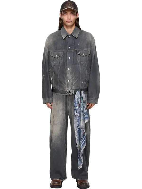 Acne Studios Oversized Denim Jacket - Black