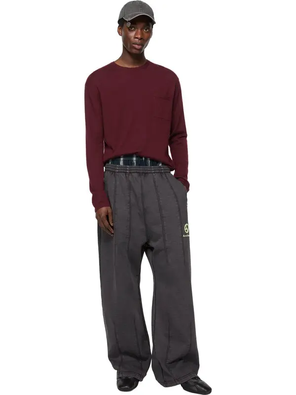 Acne Studios Cashmere Crewneck Knit - Dark Burgundy