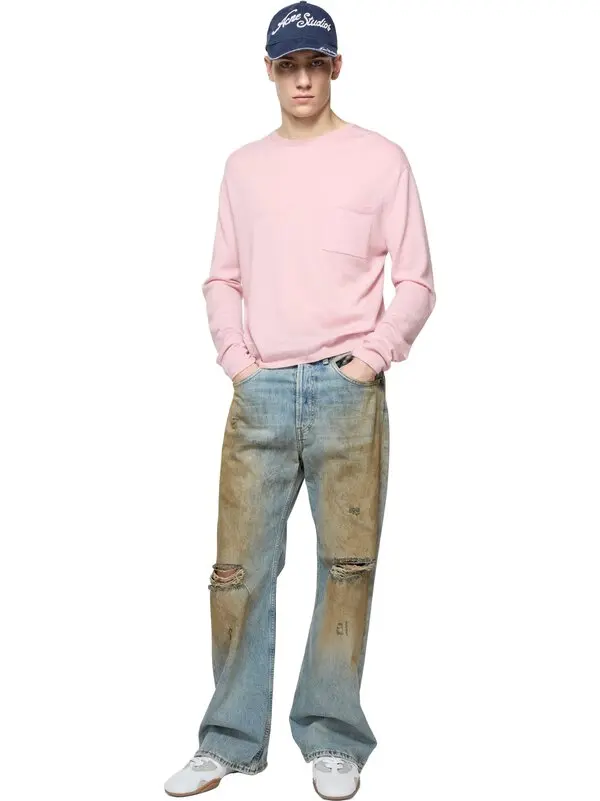 Acne Studios Cashmere Crewneck Knit - Soft Pink