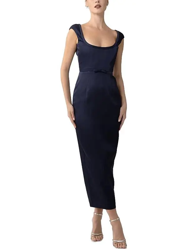 SAU LEE Meadow Dress - Navy
