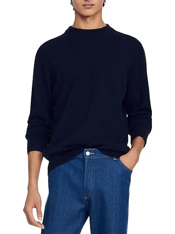 Sandro Industrial Cashmere Sweater - Dark Navy
