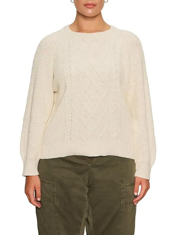 Sanctuary Nomad Cable Knit Sweater - Chalk
