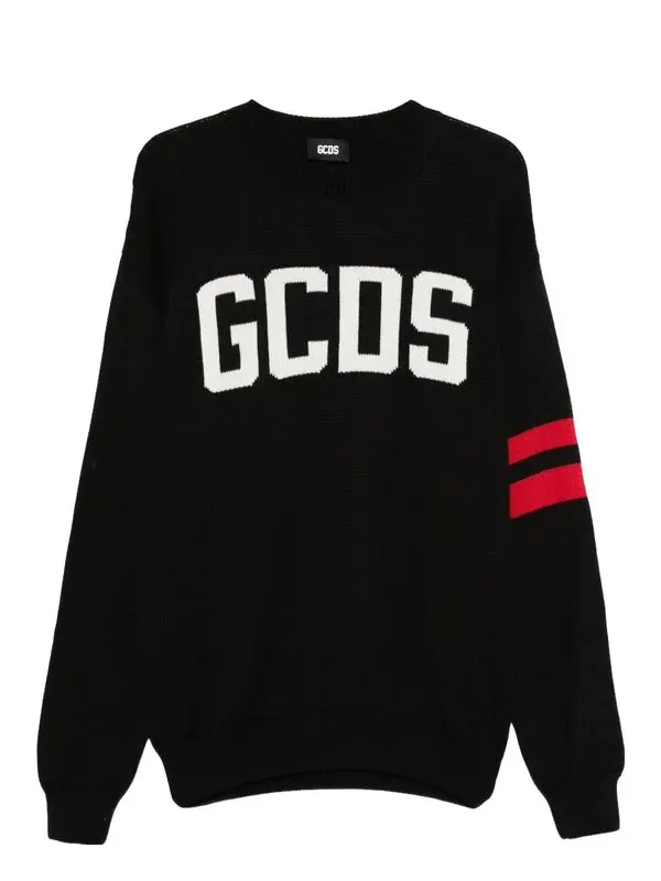 Gcds Striped Sweater - Black
